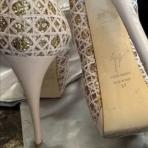 Giuseppe Zanotti | Shoes | Giuseppe Zanotti Pink And Gold Crystal ...
